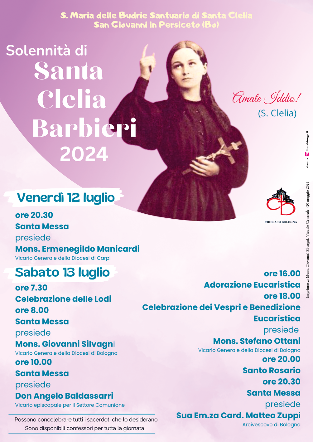 Memoria di Santa Clelia Barbieri - Chiesa di Bologna